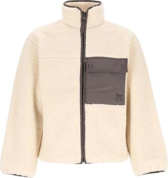 Maison Kitsun&eacute; Bouclette Fleece Jacke - - Sport - Herren - Beige - S