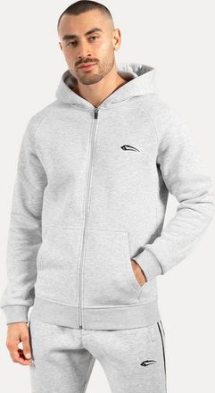 Smilodox Kapuzenstrickjacke Yassin, Zip Hoodie mit Logo, leicht überschnittene Schultern Kapuzenpullover weicher hochwertiger Stoff sportlicher Hoody Alltag