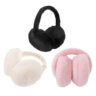 Supvox Lot de 3 Cache-Oreilles dHiver Pliables en Peluche Douce Réglables et Rétractables Protection le Froid pour Femmes pour Activités Extérieures et Voyag