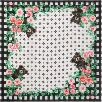Moschino Femme, Accessoires, Multicolore, Taille: ONE Size Teddy Bear printed silk scarf