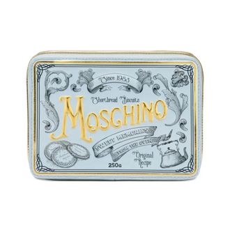 Moschino Femme, Sacs, Bleu, Taille: ONE Size Sac pochette avec logo en relief