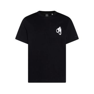Moose Knuckles Homme, Tops, Noir, Taille: M Logo Detail Crew Neck T-Shirt