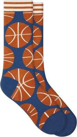 Bleufor&ecirc;t Chaussettes mi-hautes Basketball en coton m&eacute;lang&eacute;