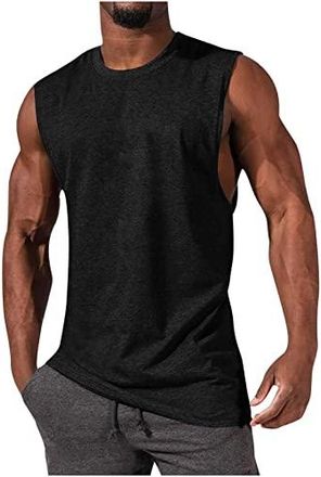 Generic Haut de sport uni sans manches pour homme - Classique - L&eacute;ger - Polyvalent, intelligent, confortable, respirant - Pour entra&icirc;nement musculaire - Pour 
