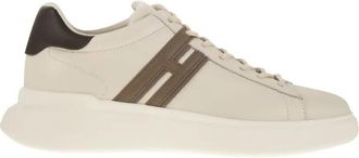 Hogan Low-Top Sneaker - H580 - Leather Trainers - Gr. 10 - in Beige - f&uuml;r Damen