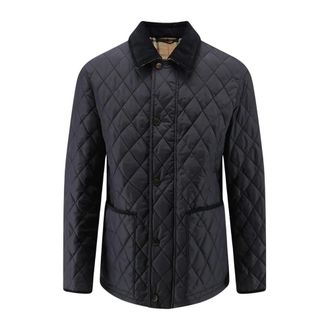 Burberry Veste zipp&eacute;e &agrave; col en velours c&ocirc;tel&eacute; - Homme - Vestes - Noir - Taille: S