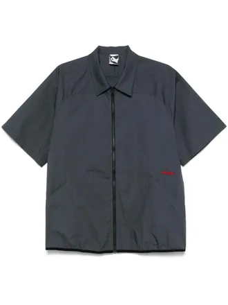 GR10K chemise zippée en popeline - Gris