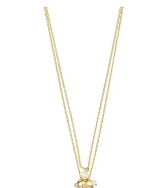 Pilgrim Fire - Vergoldete Halskette im 2-in-1-Set-Goldfarben