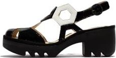 FLY London Femme TRUL582FLY Sandal, Black/White, 39 EU