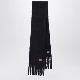 Loewe Schwarzer Schal aus Mohair-Wollmischung