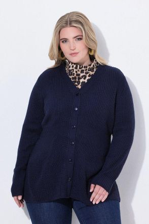 Miamoda Strickjacke Strickjacke A-Linie Sch&ouml;&szlig;chen Langarm