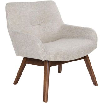 M&S Collection Fauteuil en tissu et pieds en bois naturel - &Eacute;cru - LONDON