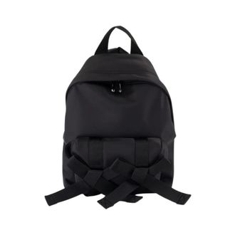 Simone Rocha Schwarzer Nylon-Bogen-Front-Rucksack - - Bags - Damen - Schwarzk - ONE SIZE