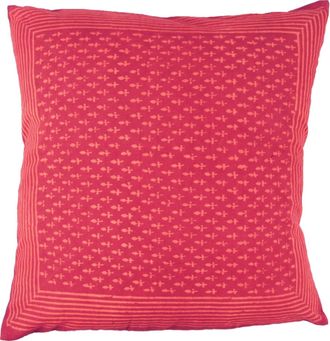 Guru Shop Kissenbezug Blockdruck, Dekokissen Bezug, Kissenh&uuml;lle Ethno, Traditionelle Herstellung - Muster 14, Baumwolle, Size:40x40 cm