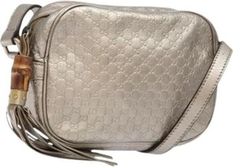 Gucci Pre-owned Cuir sacs-gucci - Femme - Pre-owned - Gris - Taille: ONE Size