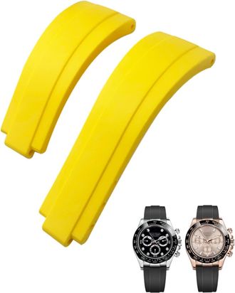 Generic 20 mm 21 mm Gummi-Armband mit kurzer Schnalle, passend für Role OYSTERFLEX Yacht Master, kleines Handgelenk, Silikonarmband