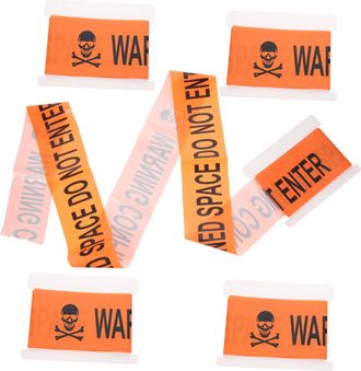 NUOBESTY 5 Stück Teiliges Halloween Warnband Reißfestes PE Material Wetterfestes Absperrband für Innen und Außendekoration für Partys Gruselhäuser und Hallowee