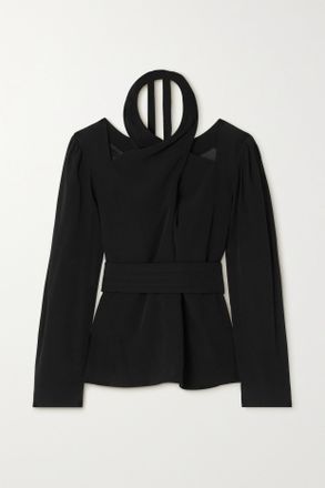 Dries Van Noten Bluse Aus Cr&ecirc;pe - Schwarz