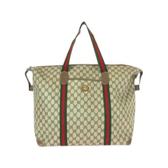 Gucci unisex, Pre-owned, Beige, Taille: ONE Size Sac week-end en toile Pre-owned