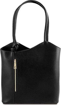 Tuscany Leather Tuscany Leather Patty - Sac en Cuir Saffiano Convertible en Sac à Dos - TL141455 (Noir)