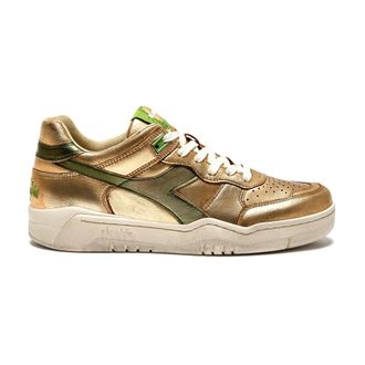 Diadora Metallic Leder-Sneakers - - Shoes - Damen - Beige - 37 EU