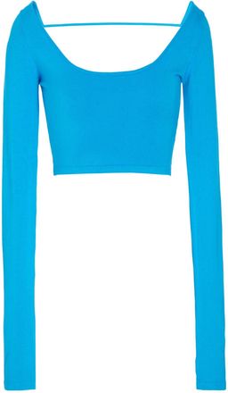 8 by YOOX VISCOSE BLEND KNIT CROP TOP