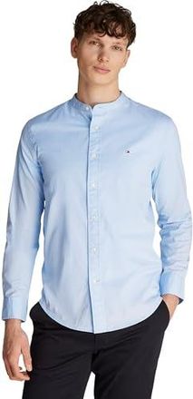 Tommy Hilfiger Chemise Homme Flex Poplin Solid Mao Regular Fit, Bleu (Sweet Blue), 3XL