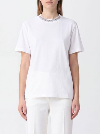 Golden Goose T-shirt en coton avec cristaux appliqu&eacute;s et &eacute;paules tombantes