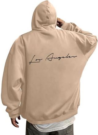 Generic Sweat a Capuche Homme Hooded Sweatshirt Sweats &agrave; Capuche Homme avec Imprim&eacute; Lettre, Id&eacute;al pour Le Confort Quotidien