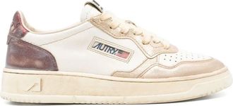 Autry Super Vintage Low Woman Metallic Leather Sneakers
