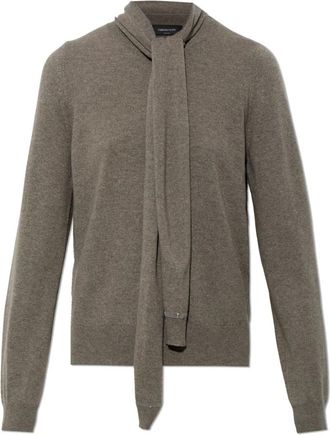 Fabiana Filippi Pullover mit abnehmbarem Schal - - Knitwear - Damen - Grau - XS