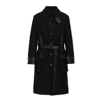 Yohji Yamamoto Wool Flannel Belt Detail Military 6B Jacket - - Coats - Herren - Schwarzk - L