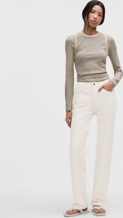 lululemon Pantalon EasyFive taille mi-haute &agrave; coupe droite d&eacute;contract&eacute;e Standard pour Femmes - Taille 24