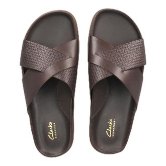 Clarks Herren Torford Cross Sandal, Brown Leather, 42 EU