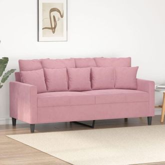 vidaXL vidaXL 2-Sitzer-Sofa Rosa 140 cm Samt