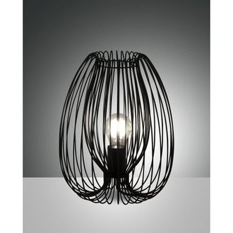 Fabas Luce Tischleuchte CAMP, Ø25cm, E27, IP20, schwarz