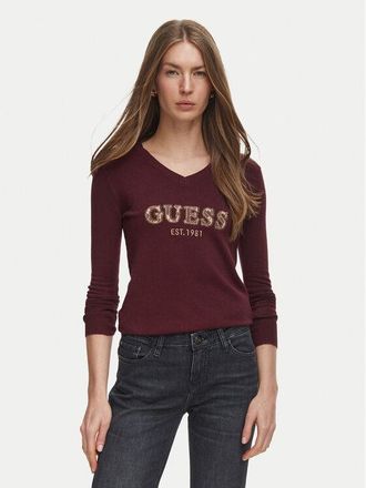 Guess Pullover W6BR55 Z1456 Dunkelrot Regular Fit