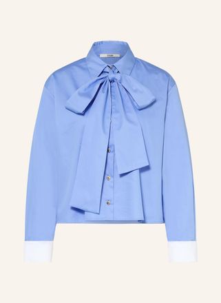 Maje Hemdbluse Mit Abnehmbarer Schluppe blau