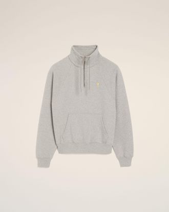 Ami Sweatshirt Gris Ami De Coeur En Coton Gris - XXXL - Homme