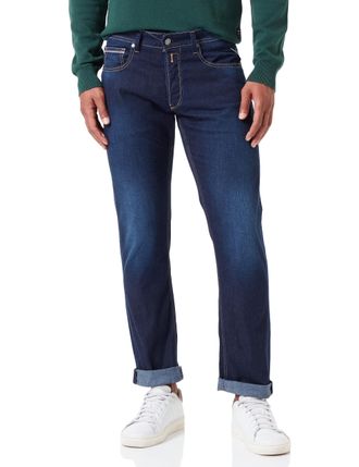 Replay Herren Jeans Grover Straight-Fit, Dark Blue 007-5 (Blau), 30W / 30L