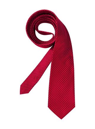 Ascot Herren Krawatte rot Seide gemustert