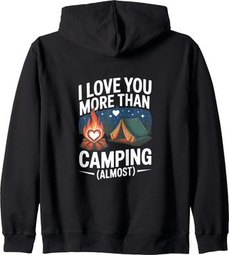 Mapanoli Design Ich Liebe Dich mehr als Camping - Fast Kapuzenjacke