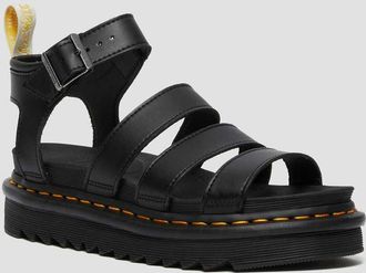 Dr. Martens Blaire Felix Rub Off Vegan Riemensandalen in Schwarz, Größe: 42