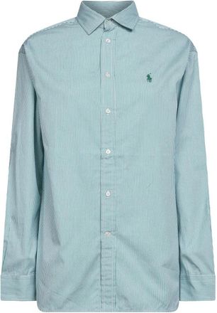 Polo Ralph Lauren Relaxed Fit Gestreiftes Baumwollhemd - - Blouses & Shirts - Damen - Gr&uuml;n - L