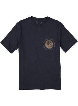 Marc O'Polo Herren T-Shirt blau Baumwolle
