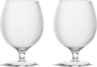 Sagaform Billi Bierglas 2er Set aus recyceltem PE, 10x14,5 cm, 50 cl, 5018479