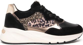 Nero Giardini E512864D Damensneakers Aus Velours-, Glattleder Und Technisches Material - Schwarz 41 EU