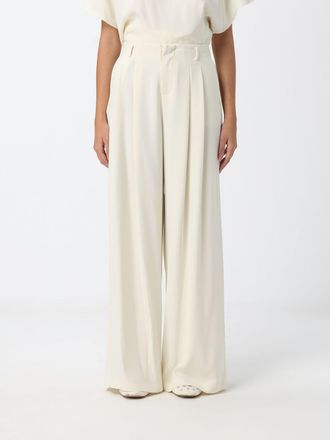Eleh Weit geschnittene High-Waist-Hose aus Cr&ecirc;pe in Schneideroptik