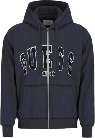 Guess Homme, Sweatshirts et sweats &agrave; capuche, Bleu, Taille: S Zip-throughs
