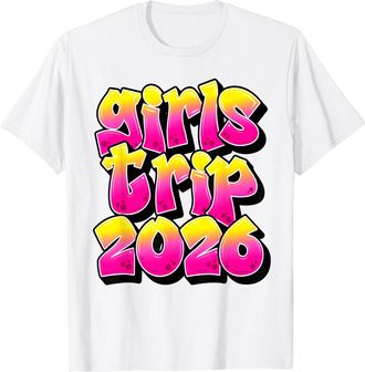 BDAZ 2026 Gruppenurlaub mit rosafarbenem Graffiti-Design f&uuml;r M&auml;dchen T-Shirt